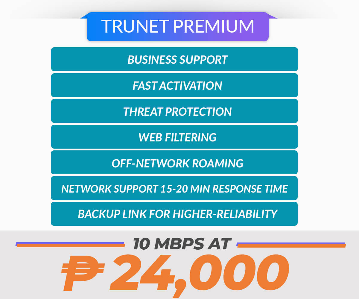 TruNET Sales Page - T2G Network Innovations